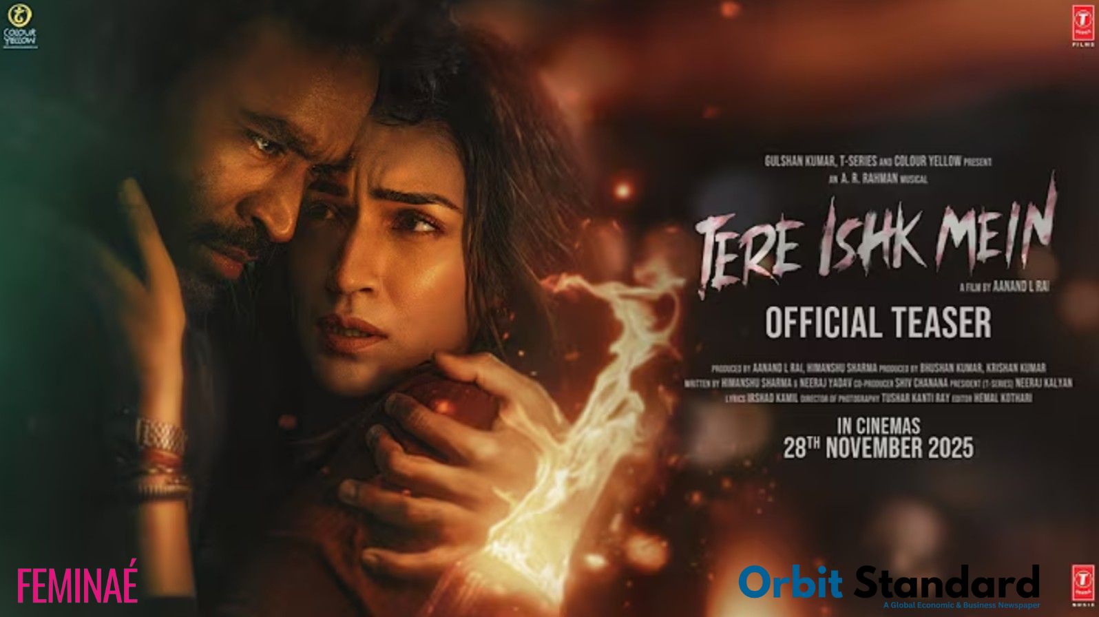 Tere Ishq Mein Release Date: Kriti Sanon & Dhanush to Hit Cinemas on 28 ...